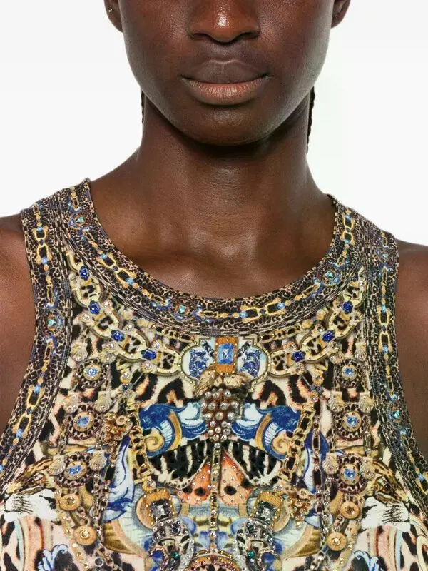 Camilla Embellished Leopard Print Maxi Dress