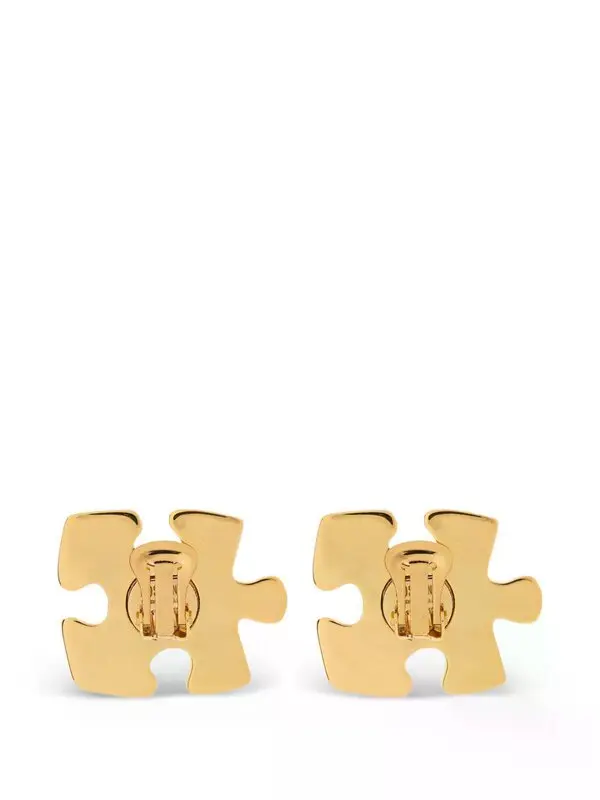Moschino Puzzle-piece Clip-on Earrings