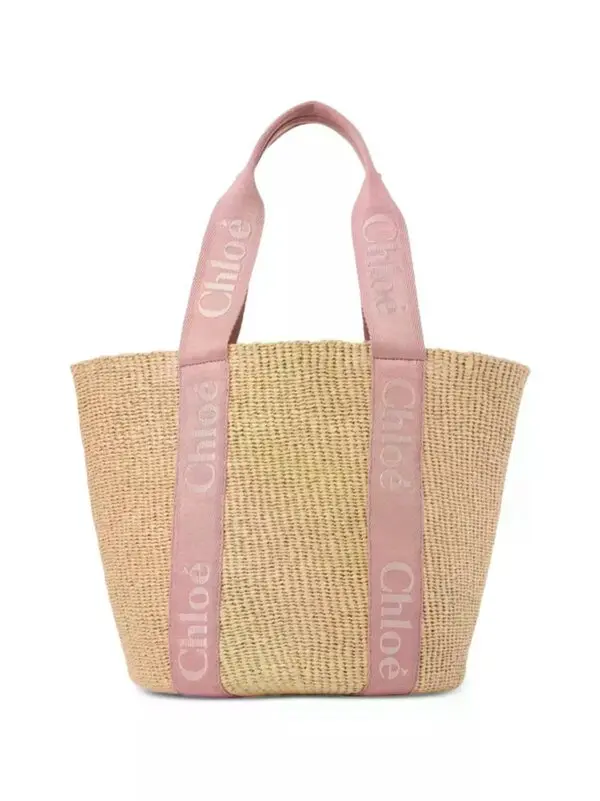 Chloé Woody Large Tote Bag - Neutrals