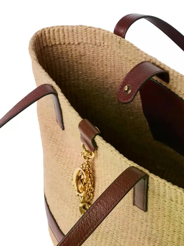 Chloé Raffia And Leather Tote Bag
