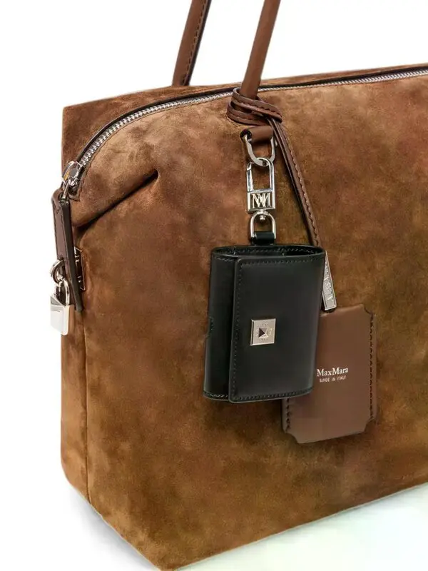 Max Mara Zip-fastening Suede Shoulder Bag - Brown