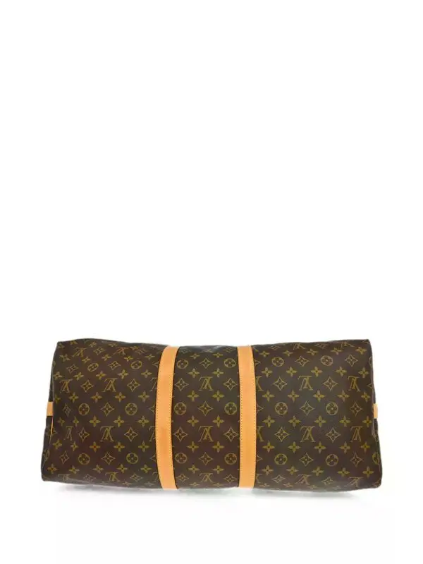 LOUIS VUITTON Keepall Bandoulière 55 Monogram Holdall Bag - Brown