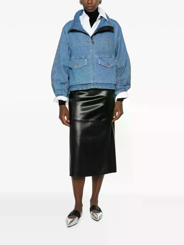 Loewe Anagram-embroidered Denim Jacket - Blue