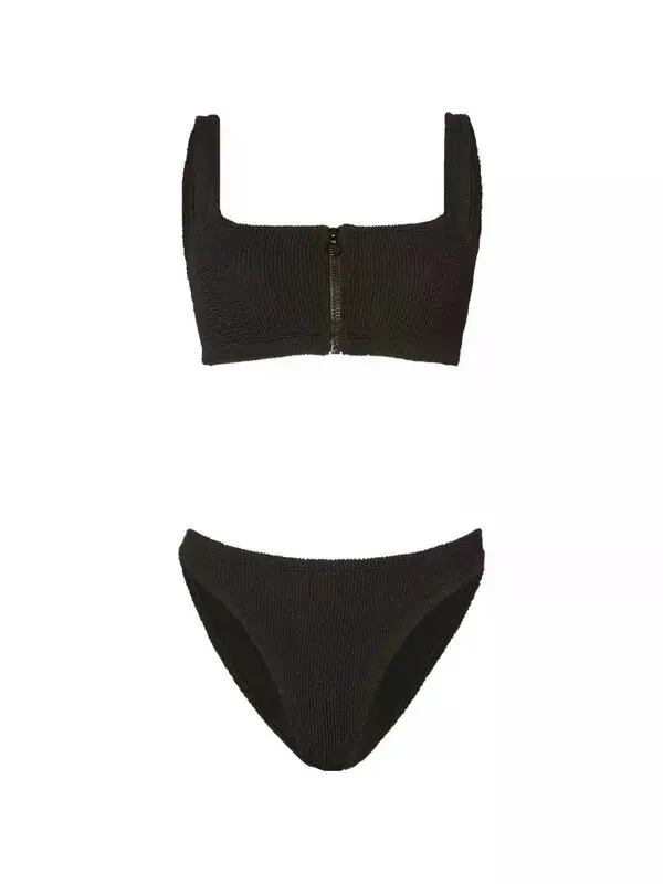 Hunza G Dallas Crinkle-effect Bikini - Black