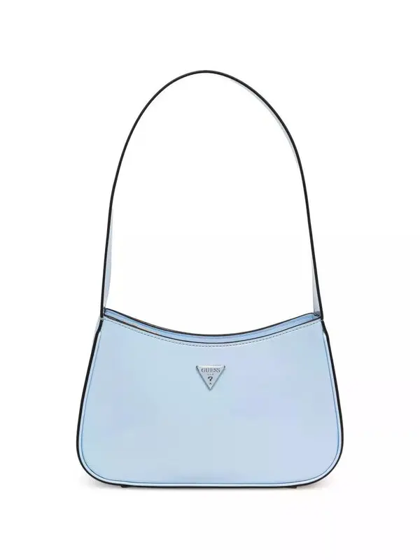 Guess Logo Plaque Shoulder Bag - Blue