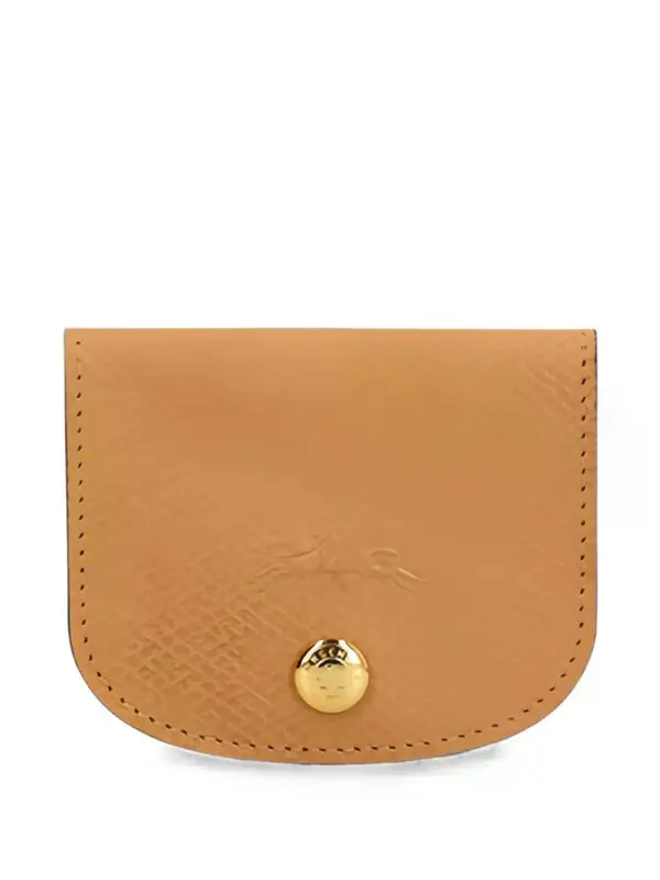 Longchamp Pure Leather Card Holder - Brown