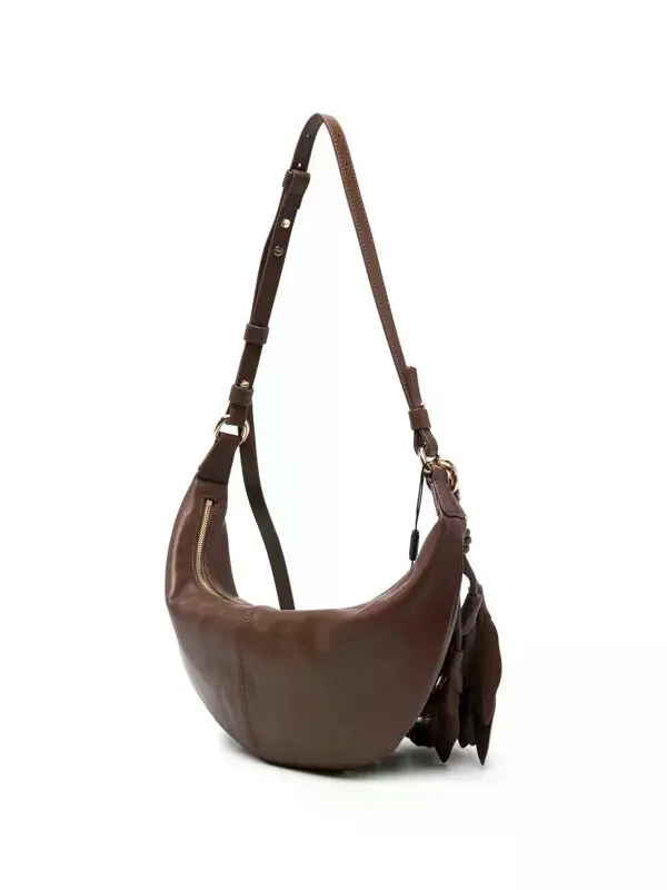 Sportmax Leather Shoulder Bag With Tassel Detail - Brown