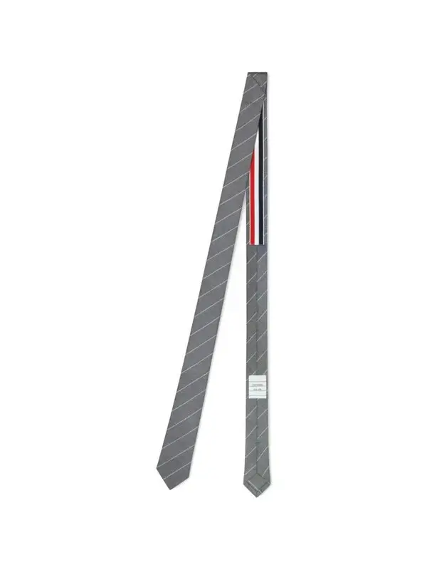 Thom Browne Pinstripe-pattern Rwb-stripe Tie
