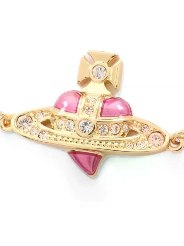 VIVIENNE WESTWOOD Diamante Heart Bracelet - Gold