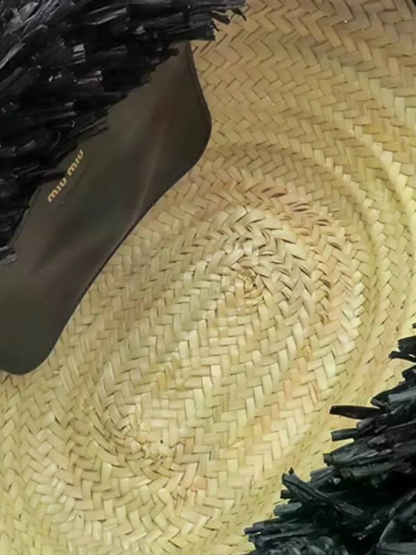 Miu Miu 2020-2026 Raffia Basket Tote Bag