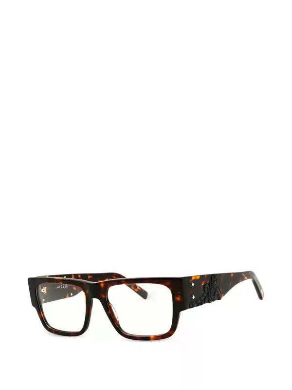 Mcm Square-frame Glasses - Brown