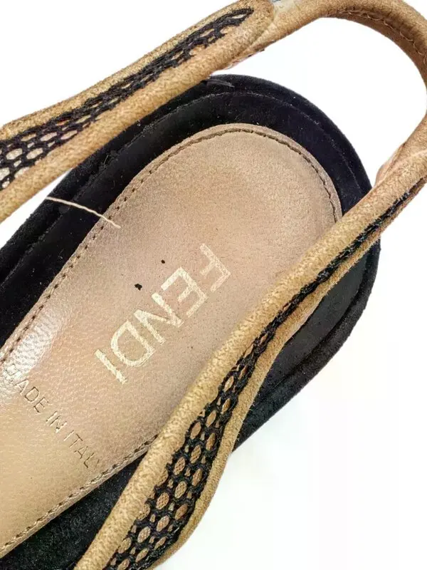 Fendi Mesh Slingback Sandals