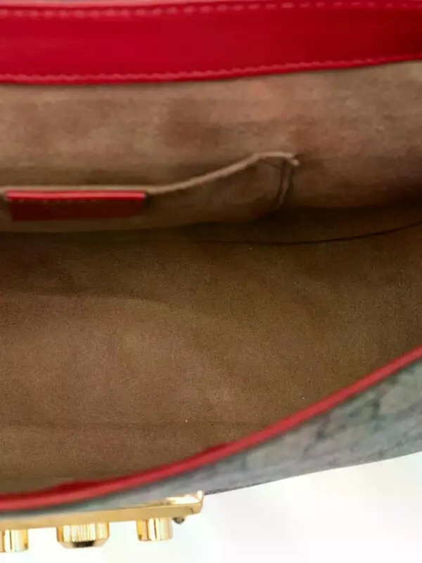 Gucci 2016-2026 Gg Supreme Web Padlock Crossbody Bag