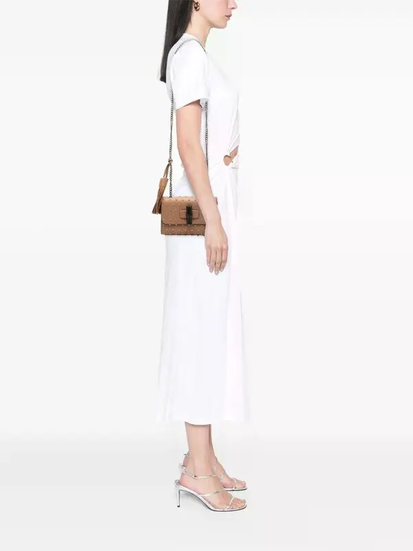 Gucci Small Calfskin Studded Miss Bamboo Crossbody Bag - Neutrals