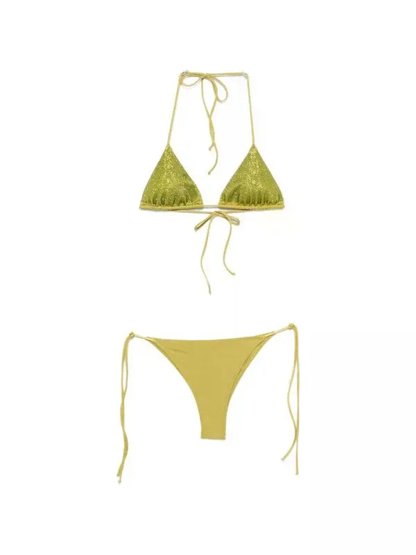 MC2 SAINT BARTH Rhinestone-embellished Triangle Bikini