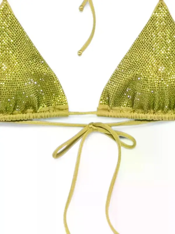 MC2 SAINT BARTH Rhinestone-embellished Triangle Bikini