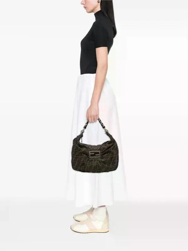 Fendi 2000-2010 Zucca Canvas Mia Hobo Bag
