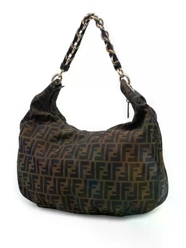Fendi 2000-2010 Zucca Canvas Mia Hobo Bag