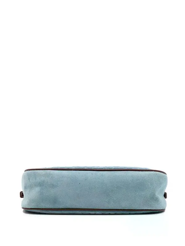 Celine 2000 C Macadam Suede Shoulder Bag