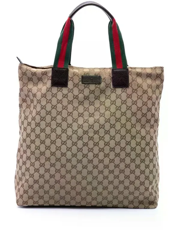 Gucci 2016-2026 Gg Canvas Web Vertical Tote Bag