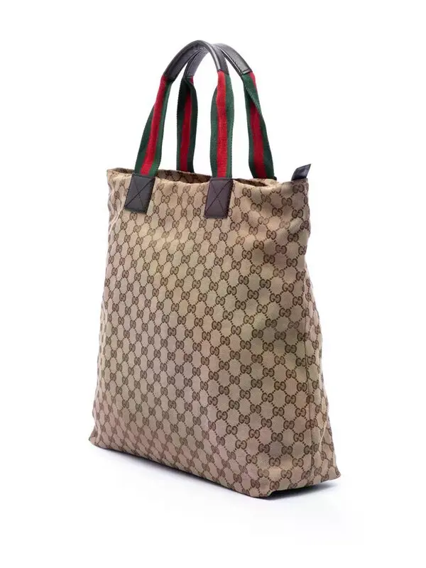 Gucci 2016-2026 Gg Canvas Web Vertical Tote Bag