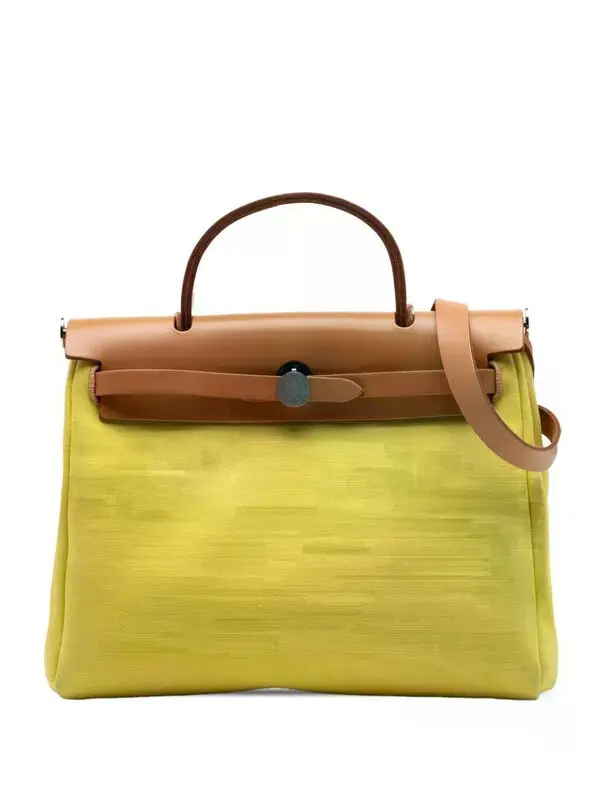 Hermès 2009-2026 Toile Herbag Zip 31 Satchel - Yellow