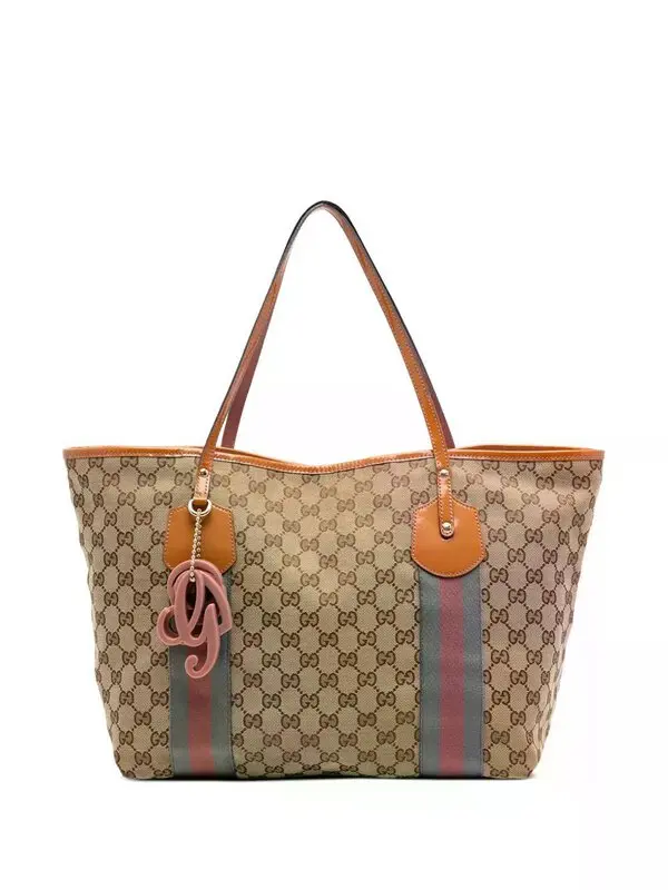 Gucci 2016-2026 Gg Canvas Web Jolie Tote Bag - Neutrals