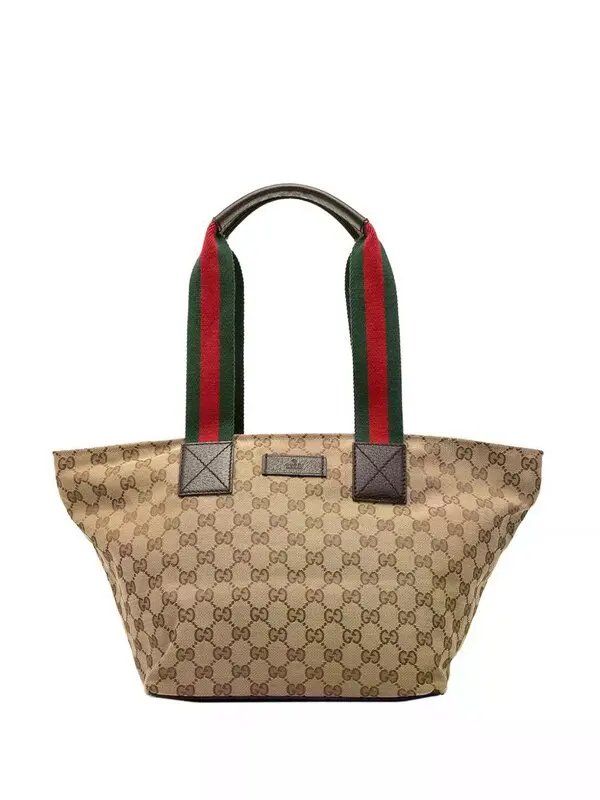 Gucci 2000-2015 Gg Canvas Web Tote Bag - Neutrals