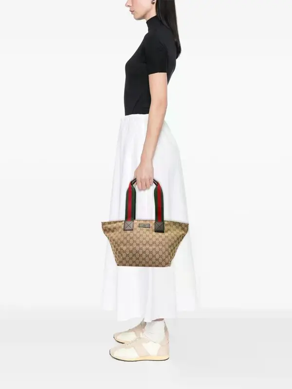 Gucci 2000-2015 Gg Canvas Web Tote Bag