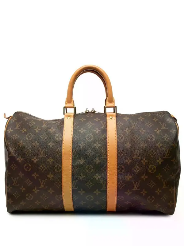 LOUIS VUITTON 2000 Monogram Keepall 45 Travel Bag - Brown