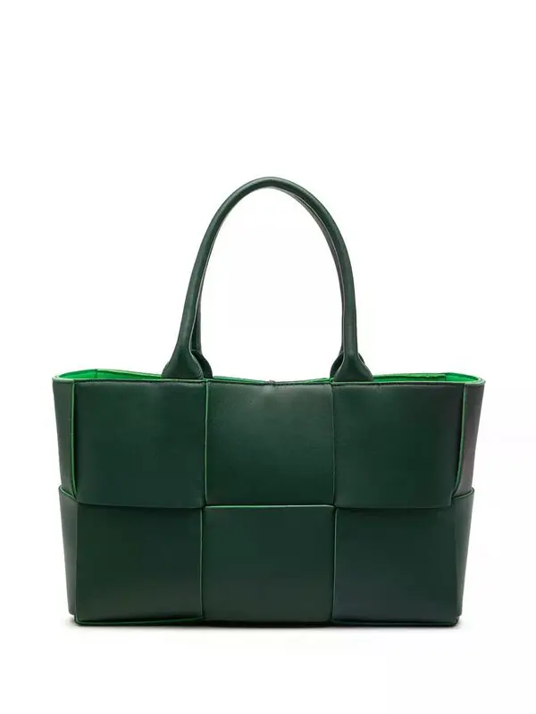 Bottega Veneta 2021-2026 Small Nappa Maxi Intrecciato Arco Tote Bag - Green