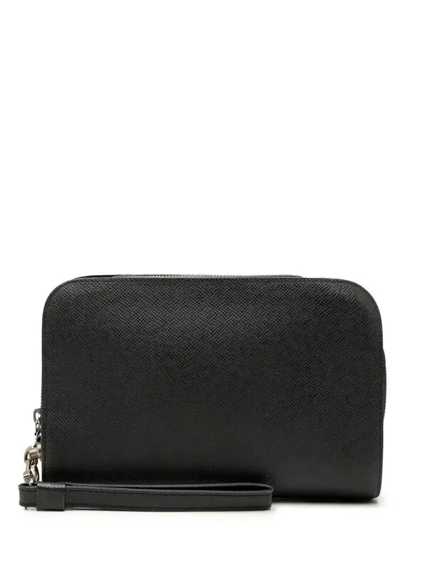 LOUIS VUITTON 2005 Taiga Pochette Baikal Clutch Bag - Black