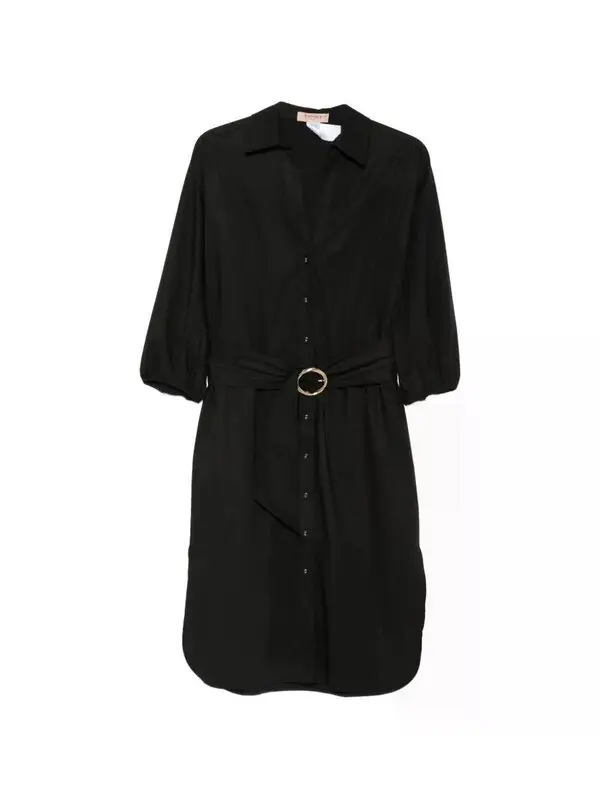 TWINSET Belted Midi Dress - Black