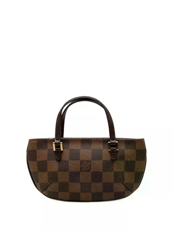 LOUIS VUITTON 2000-2025 Damier Ebene Manosque Pochette Handbag - Brown