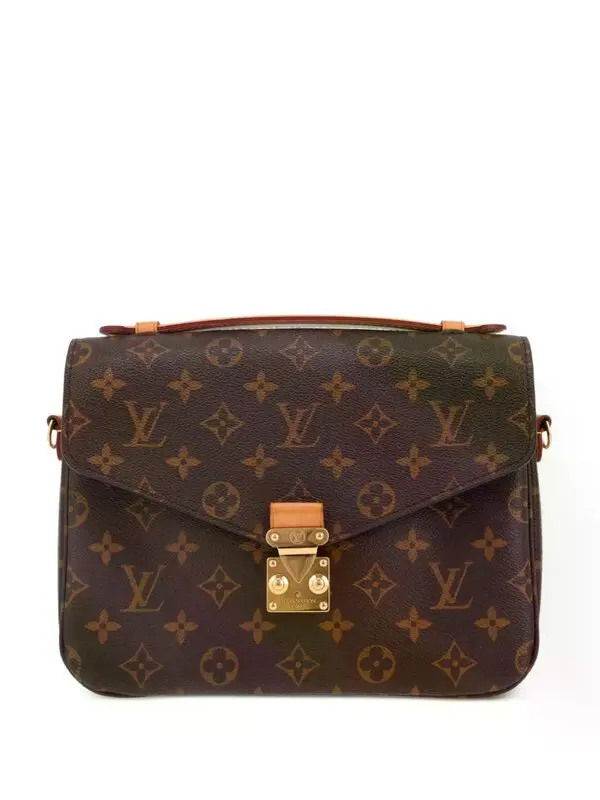 LOUIS VUITTON Monogram Pochette Metis Handbag - Brown
