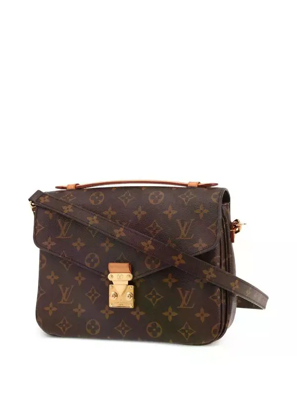 LOUIS VUITTON Monogram Pochette Metis Handbag - Brown