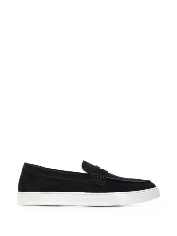 DOUCAL'S Suede Penny-strap Sneakers - Blue