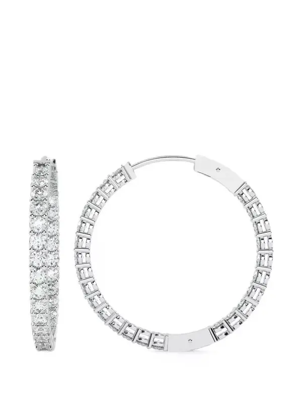 DIAMOND ESSENTIALS Diamond Hoop Earrings