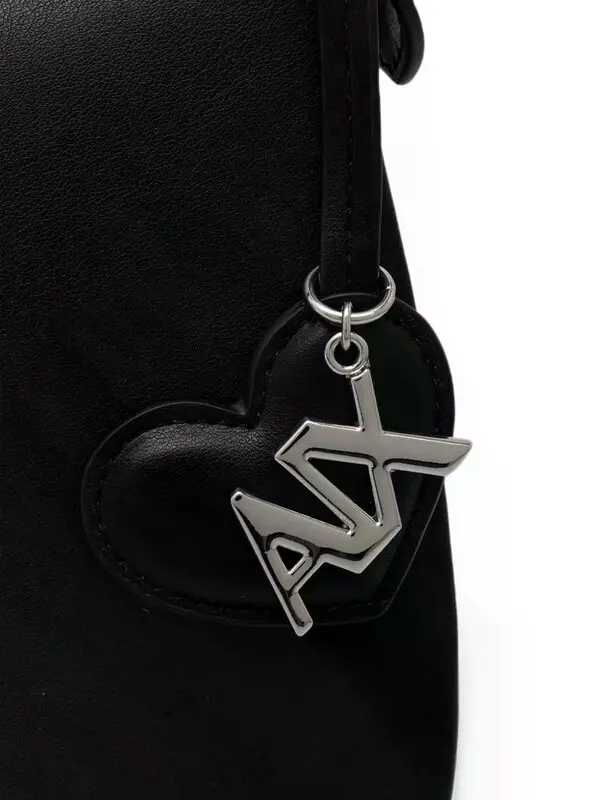 Armani Exchange Braided-handle Heart-charm Shoulder Bag