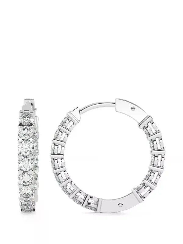 DIAMOND ESSENTIALS Diamond Hoop Earrings
