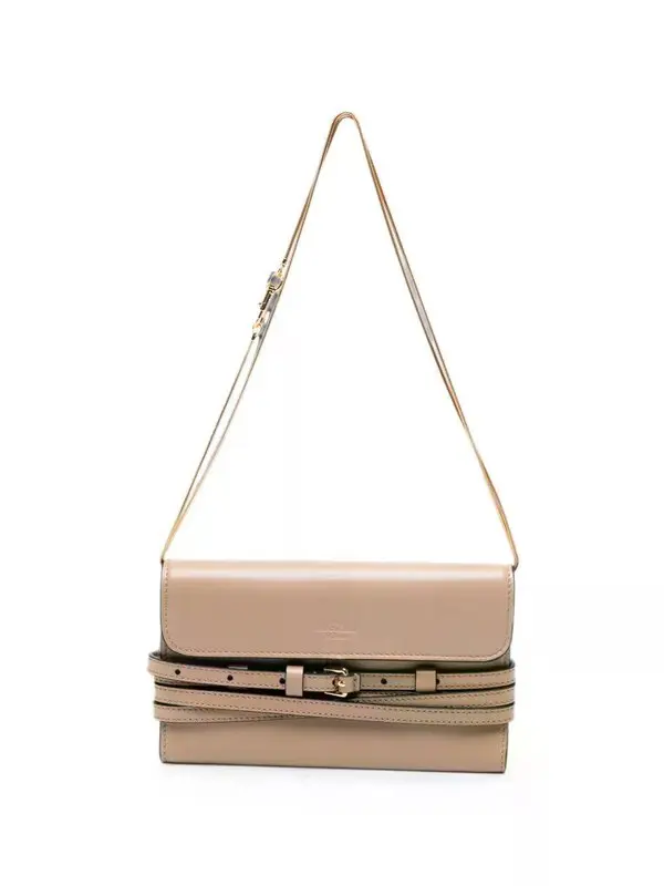 Moschino Buckled-strap Chain-link Wallet