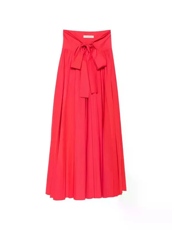 Philosophy Di Lorenzo Serafini Bow-detail Pleated Maxi Skirt - Red