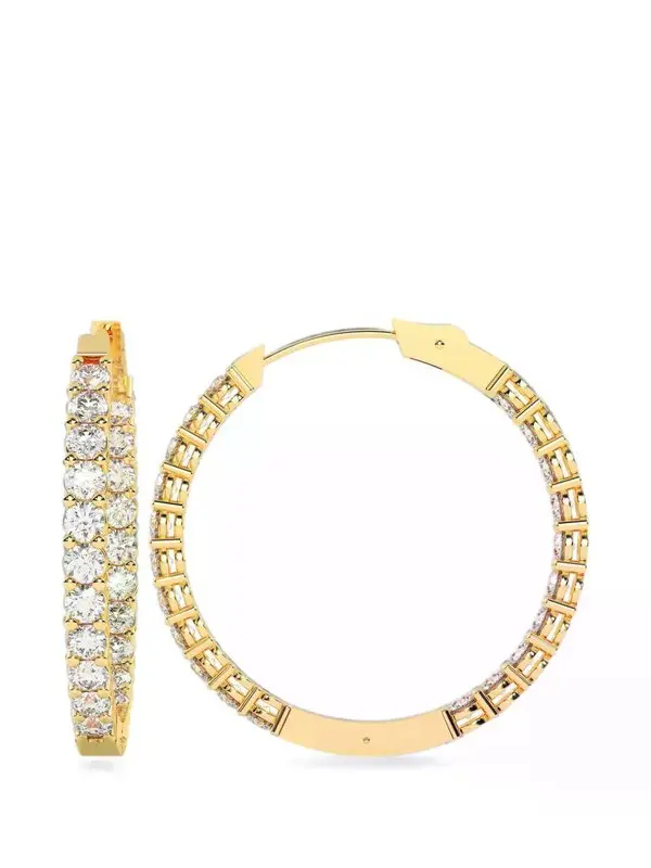 DIAMOND ESSENTIALS Diamond Oval Earrings