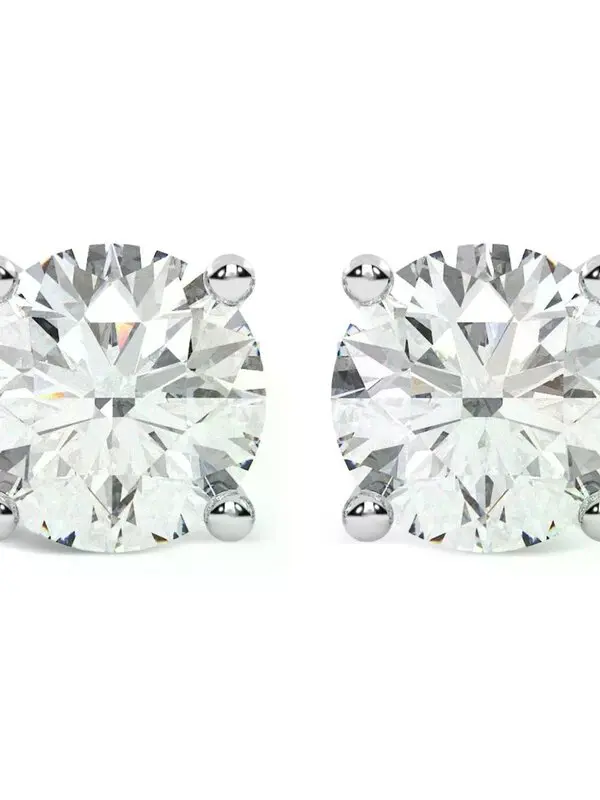 DIAMOND ESSENTIALS Diamond Solitaire Earrings - Silver