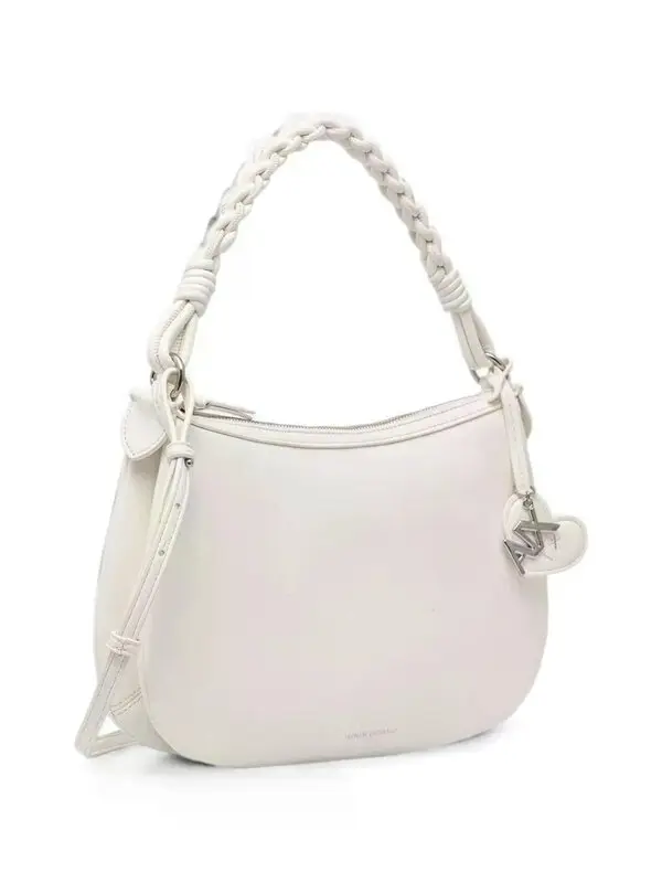Armani Exchange Braided-handle Logo-charm Shoulder Bag