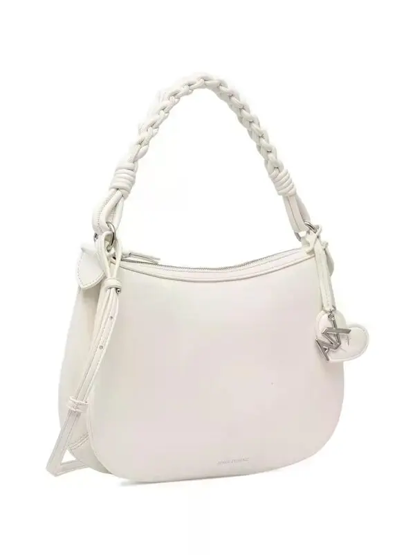 Armani Exchange Braided-handle Logo-charm Shoulder Bag