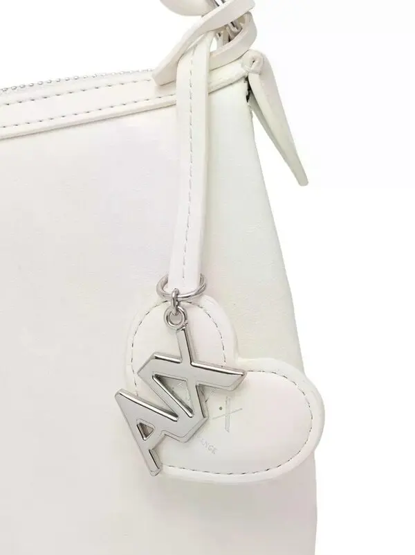 Armani Exchange Braided-handle Logo-charm Shoulder Bag