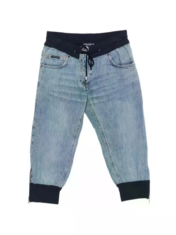 Dolce & Gabbana 2000s Drawstring-waist Cropped Jeans