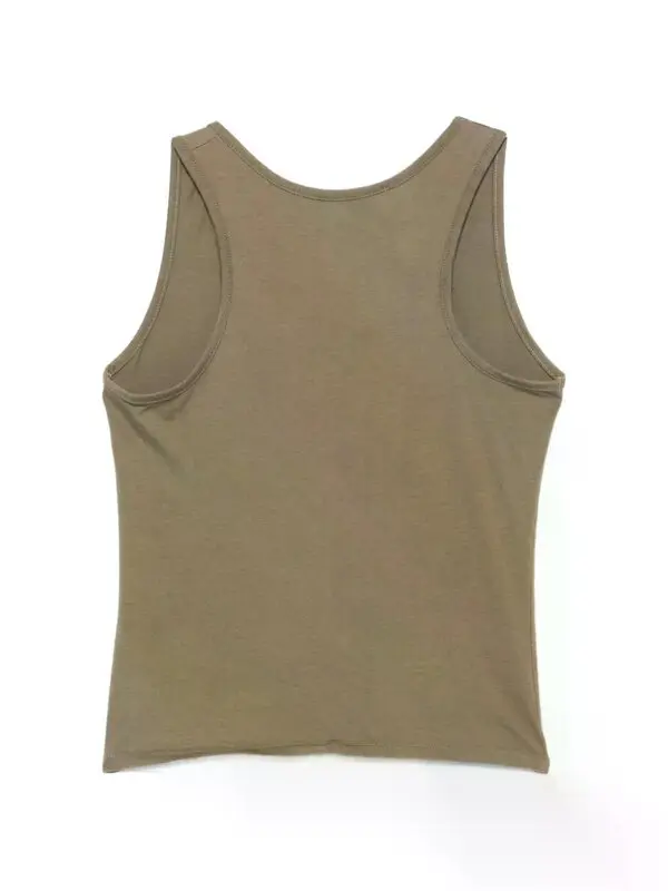 John Galliano 2000s Floral-embroidered Tank Top
