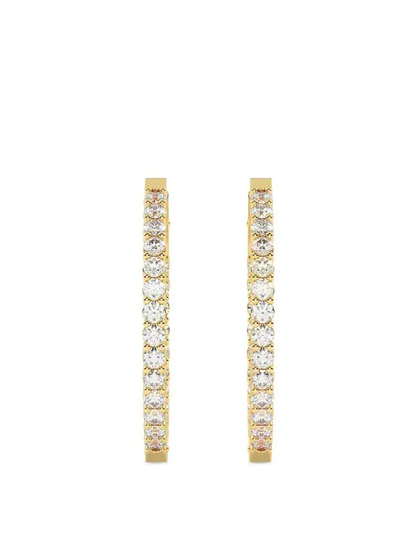 Diamond Essentials Lab-grown Diamond Oval Hoop Earrings
